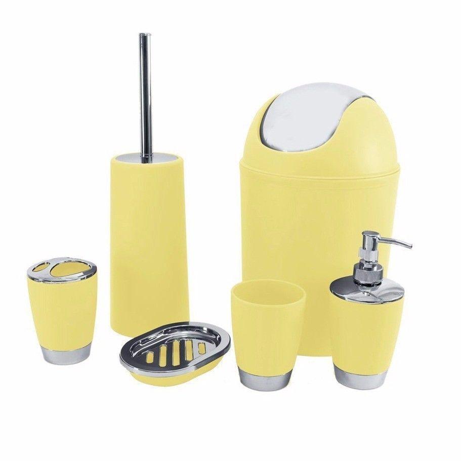 Bathroom Set Pale Yellow 6 Piece Set Home 9903 (Parcel Rate) – VU9 ...