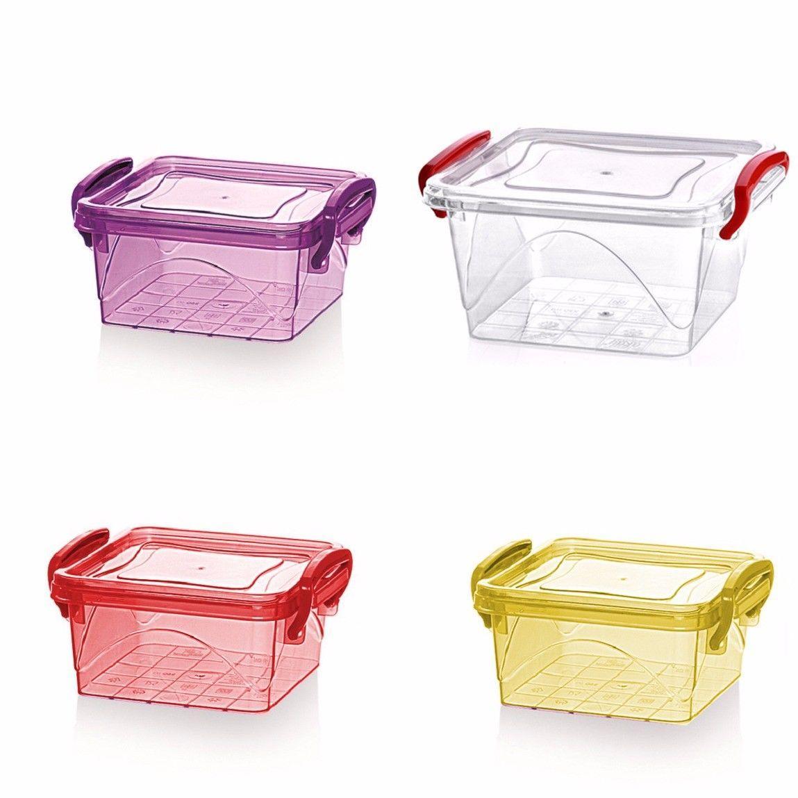 Multi Airtight Rectangle Shaped Plastic Containers Kitchen 1246 (Parce ...