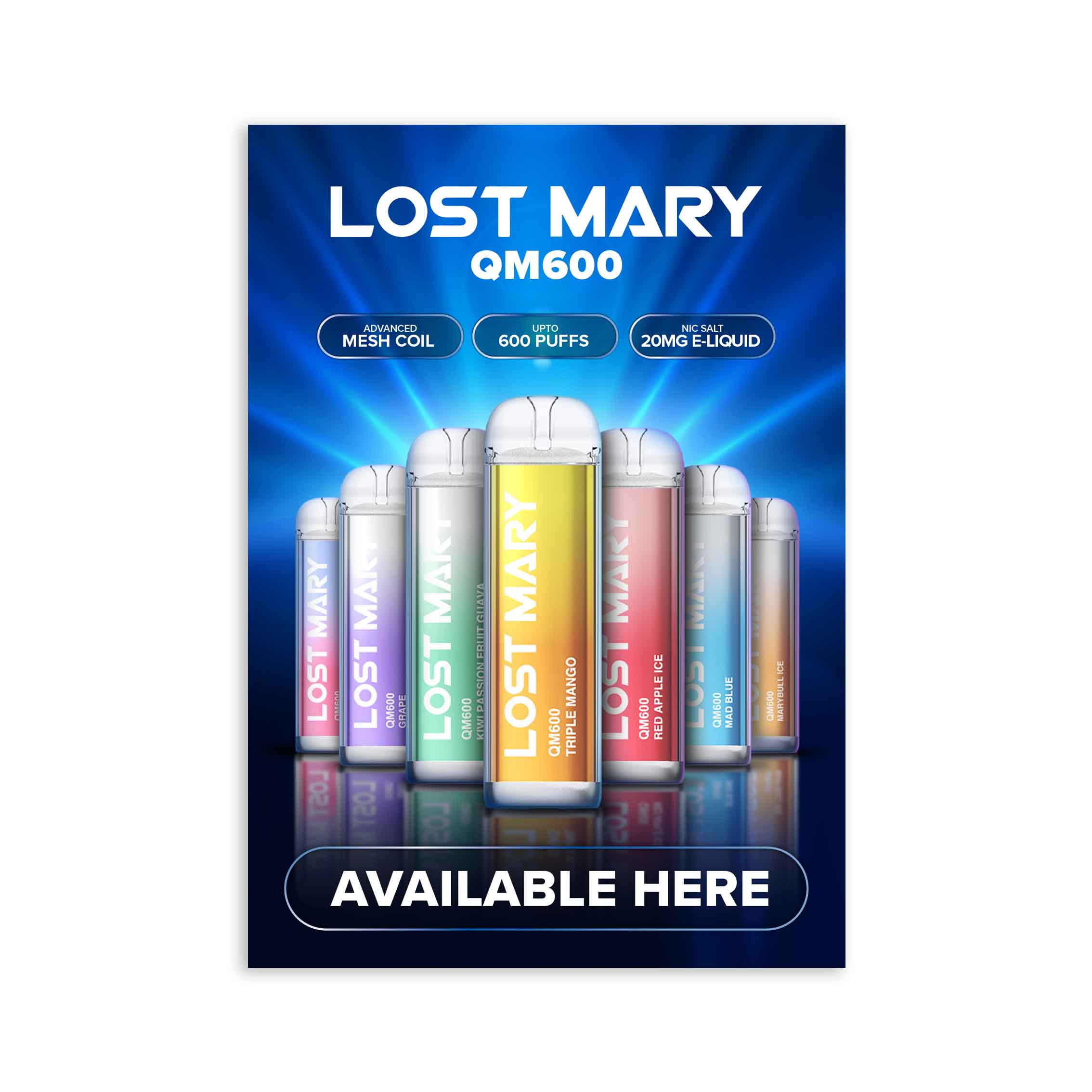 Lost Mary QM600 - POS - Poster (Available Here) – VU9 Wholesale Store